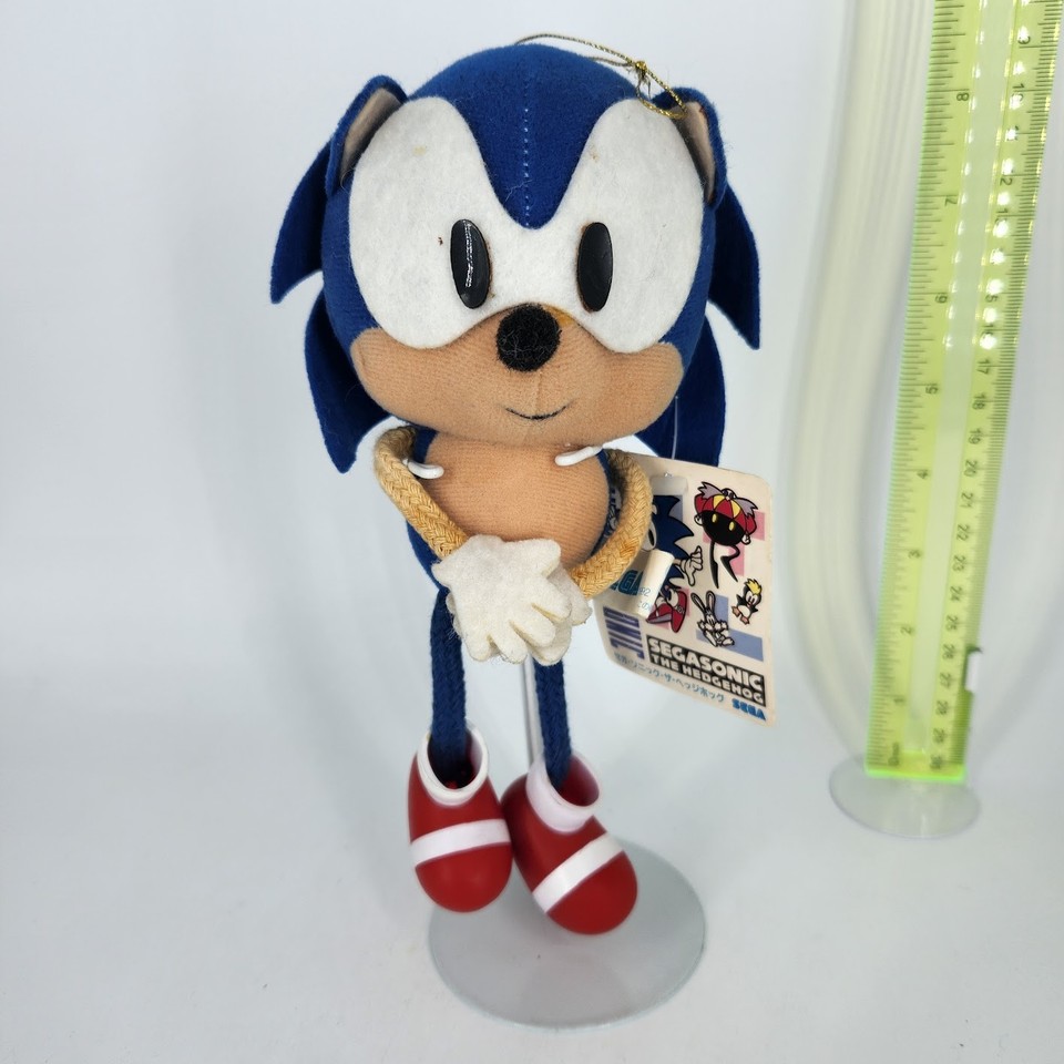 Sonic The Hedgehog Plush 1992 SEGA Stringy Sonic TAGGED VERY RARE | eBay