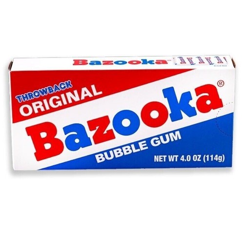 Throwback Original Bazooka Bubblegum Theater Pack 114g American Bubble ...