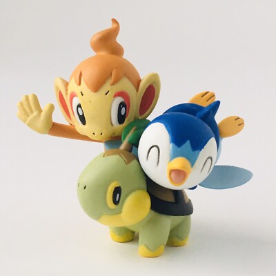 Pokémon Turtwig Chimchar Piplup Mini Figure 2006 NINTENDO JAPAN KAIYODO ...