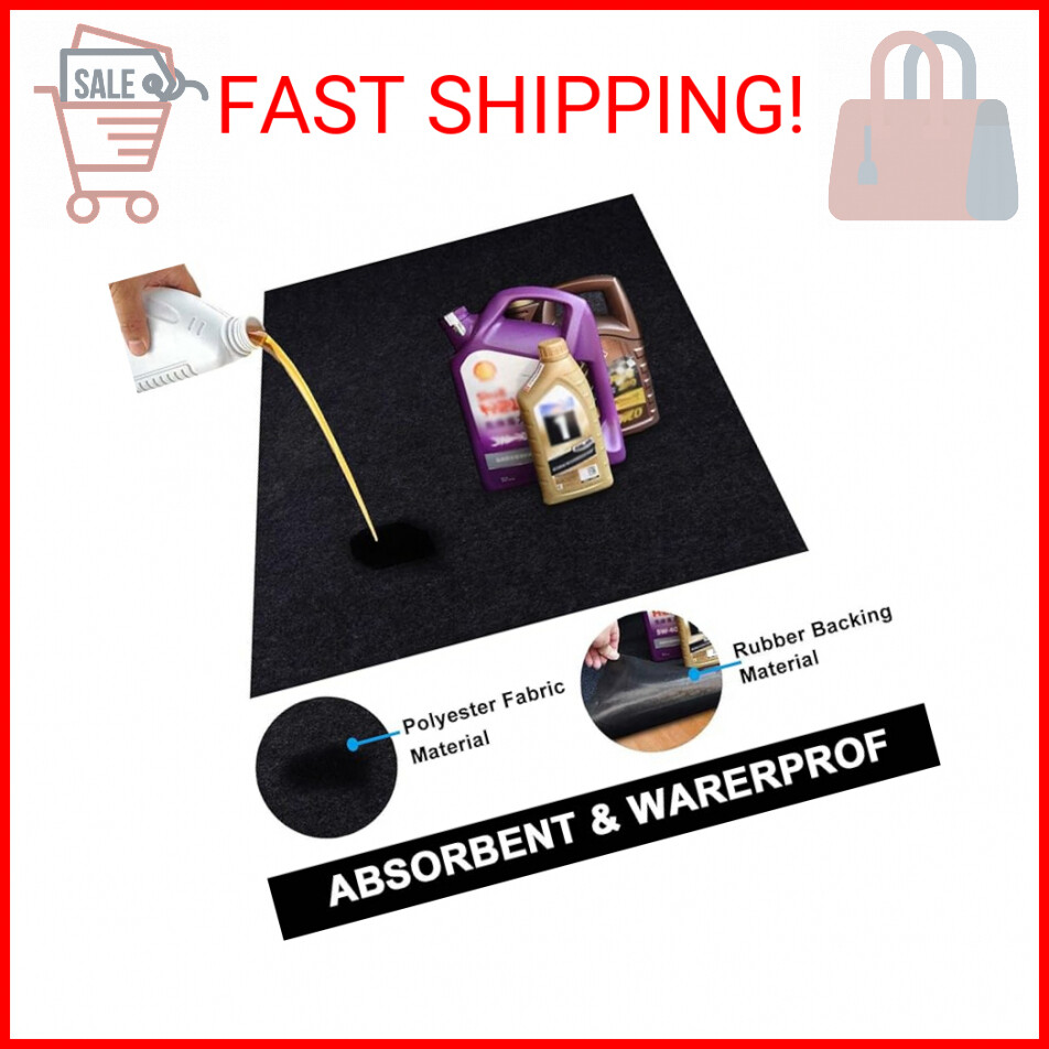 AiBOB Oil Spill Mat, 36 X 60 inches, Garage Floor Mat Under Car ...