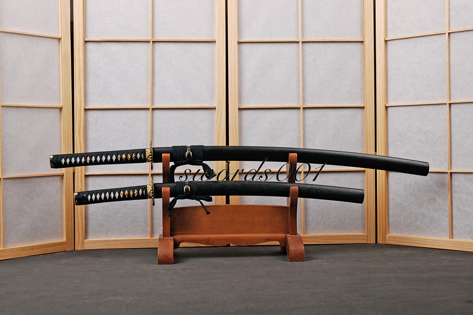 Real Sharp Swords Set Katana + Wakizashi Japanese Samurai Full Tang ...