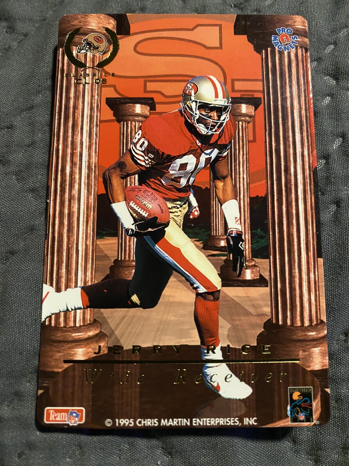 1995 Chris Martin Pro Magnets Jerry Rice 49er #CL08 Classics Insert | eBay