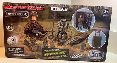 World Peacekeepers Click N Play Locker Box, 19 Piece, 1:6 Scale, Read ...