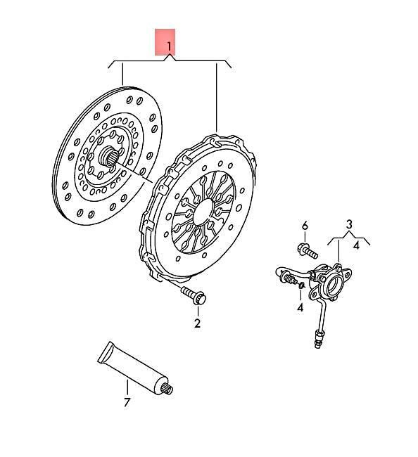 Genuine VW Clutch Plate And Pressure Plate 03L141015B | eBay