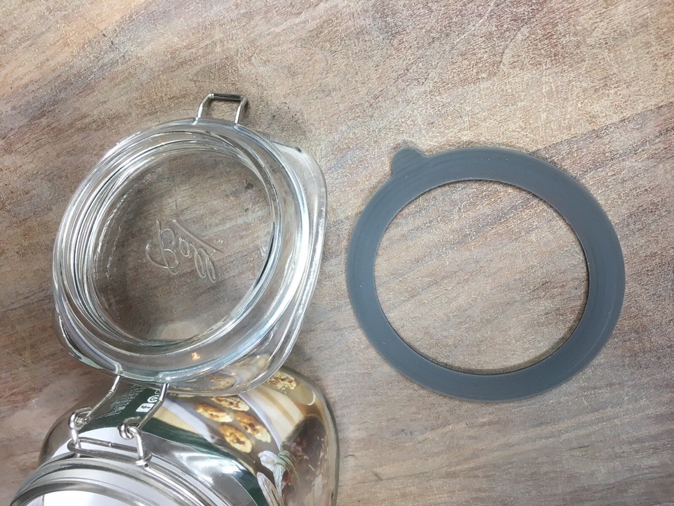 Ball Storage Latch Jar - 1 Quart Glass Airtight Container Wide Mouth 4 ...