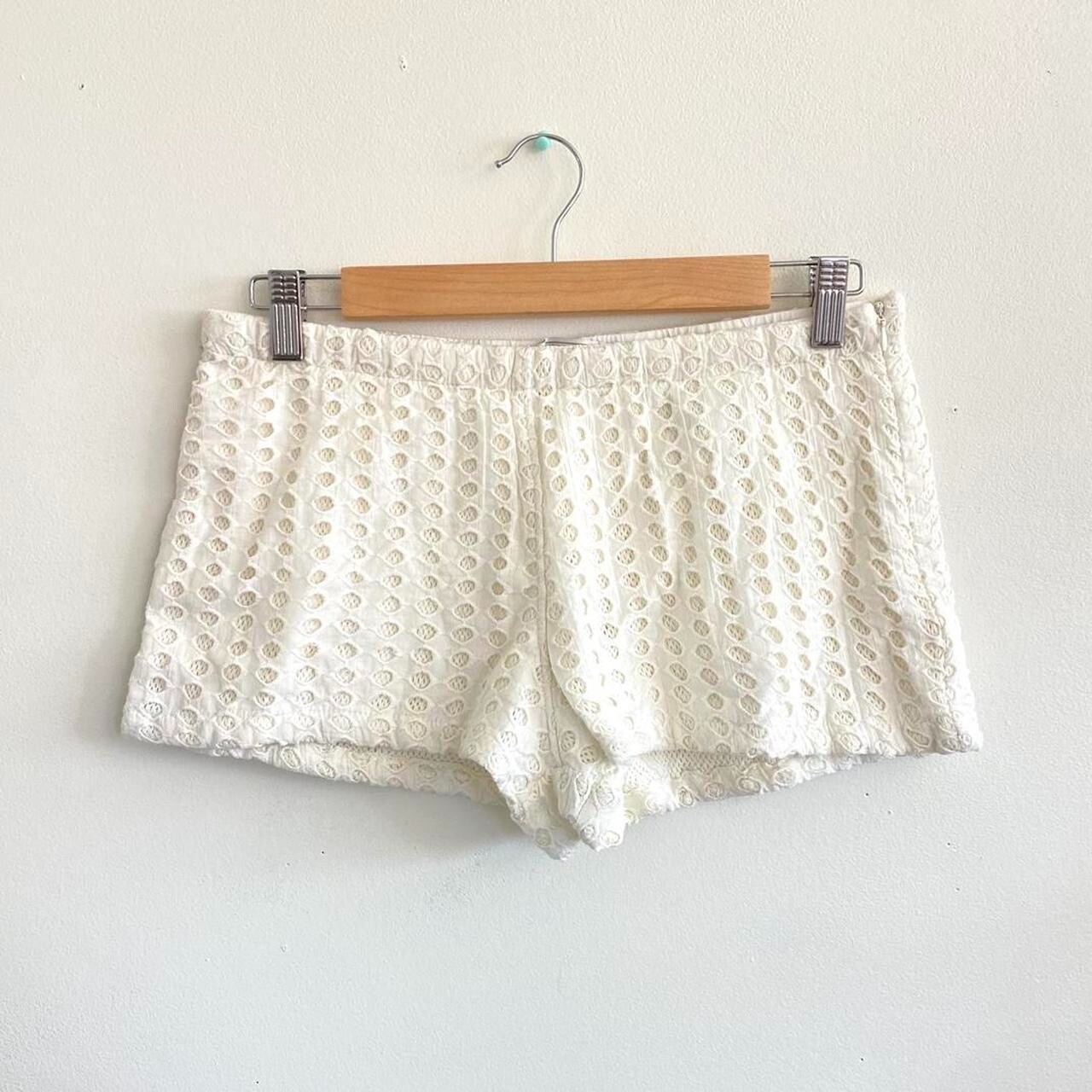 ZARA WHITE LACE CROCHET BOHO BOHEMIAN SHORTS SUMMER W… - Gem