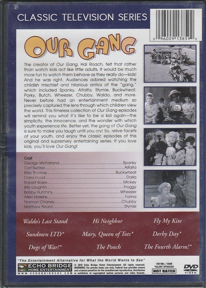Our Gang Volume 2 dvd Classic TV series Spanky Alfalfa Buckwheat Petey ...