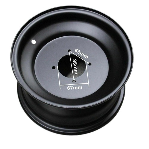 4 Studs 10 Inch Steel Rim Wheel fit ATV Quad Buggy Ride on Mower ...