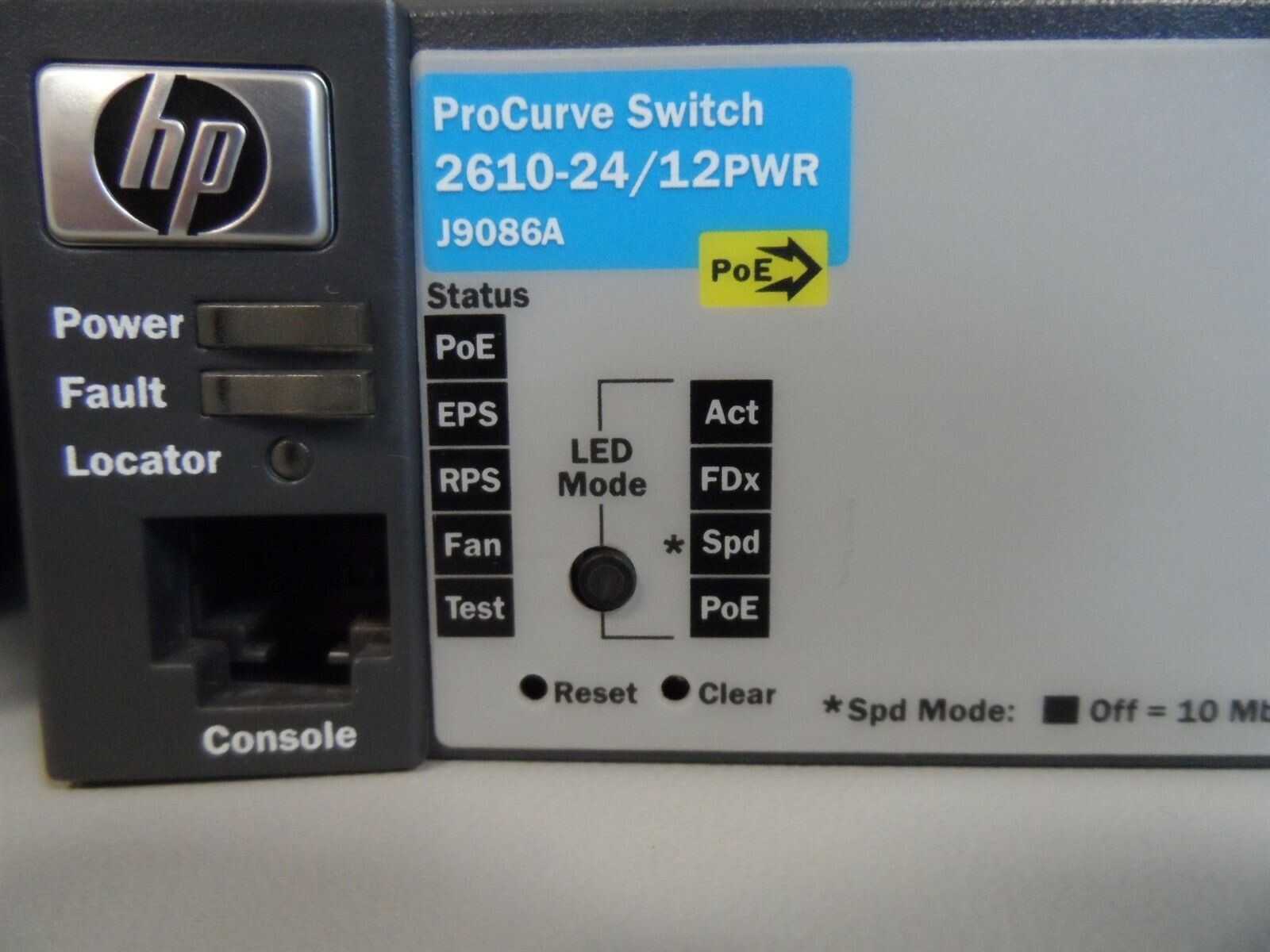 HP ProCurve Switch 2610-24-PWR Power Over Ethernet 24 Port J9086A J9086 ...