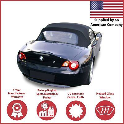 Fits BMW Z4 2003-08 Convertible Soft Top Replacement & Glass Window ...