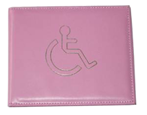 NEW PU LEATHER DISABLED BADGE HOLDER WALLET PARKING DISABILITY COVER ...