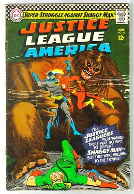JUSTICE LEAGUE of AMERICA #45 The Shaggy Man! DC Comic Book ~ G/VG | eBay