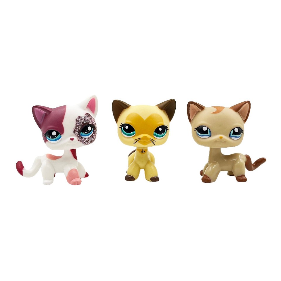 5pcs Littlest pet shop Toys bobble head short hair cats girls ...