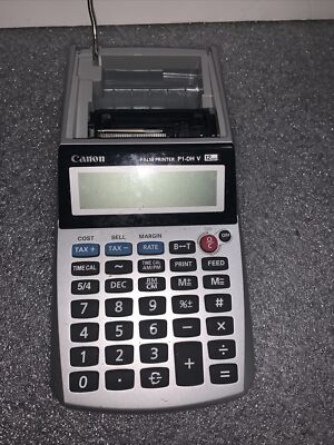 Canon Palm Printer P1-DH V 12 Digit Calculator With AC Adapter No Cord ...