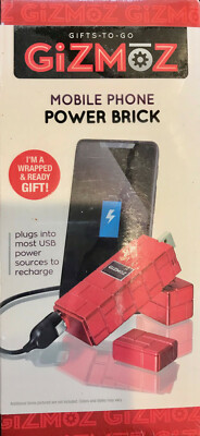 Gizmoz Mobile Phone Power Brick Charger With 2200 MAH Portable backup ...