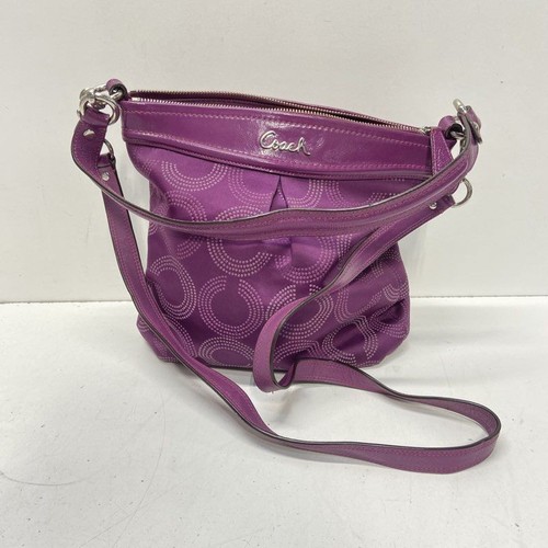 Coach Fuchsia Dot Pattern Shoulder Bag Crossbody Purse | eBay