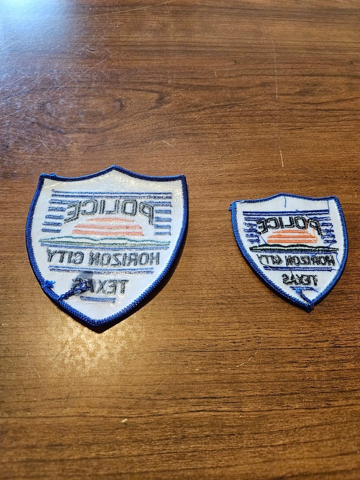 HORIZON CITY TEXAS POLICE PATCHES Pair One Shoulder and One Hat Size | eBay