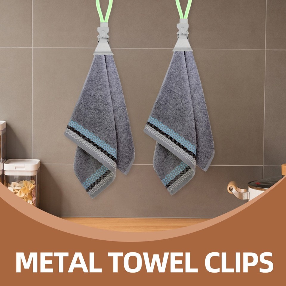 10 Pcs Sturdy Clips for Hand Towels Clamps Beach Chairs Cloth Hook ...