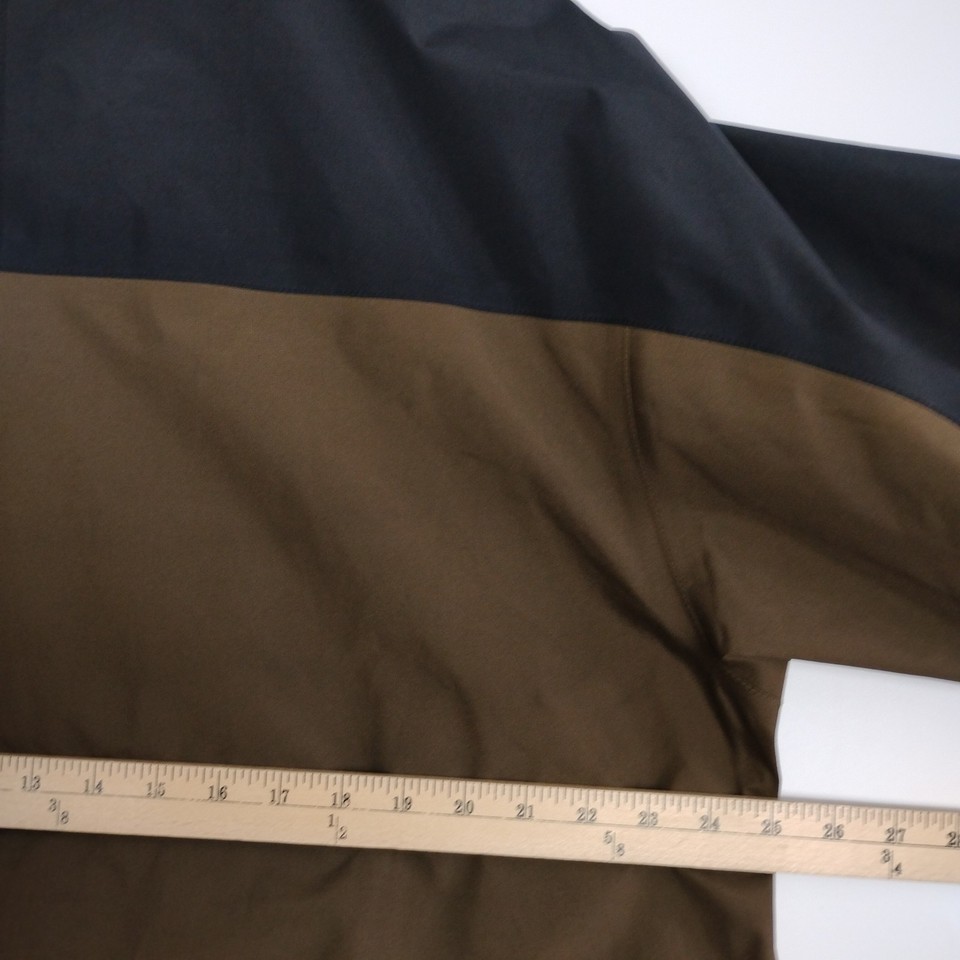 Cabela's Gore-Tex Jacket Men Large Brown Black Waterproof Hooded Shell ...