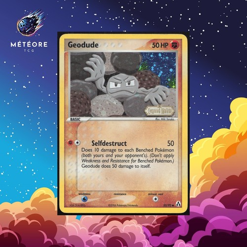 Carte Pokémon Racaillou / Geodude 53/92 Reverse Legend Maker Anglais | eBay