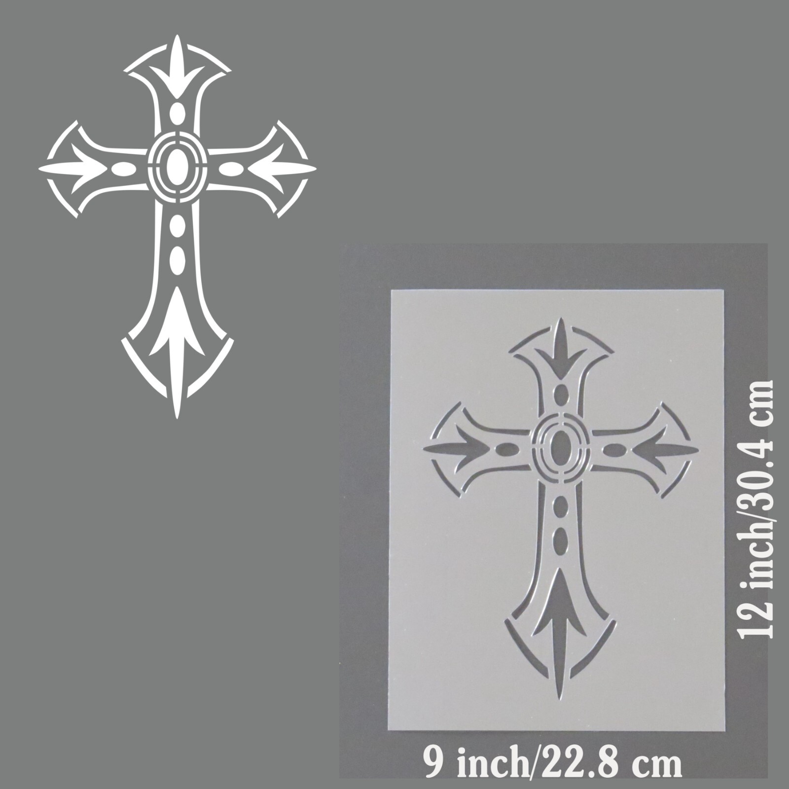 Decorative Gothic Jeweled Cross/Crucifix STENCIL Template Halloween ...