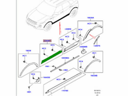ORIGINAL LAND ROVER PUERTA DELANTERA EXTERIOR GAMA DE MOLDEO ROVER ...