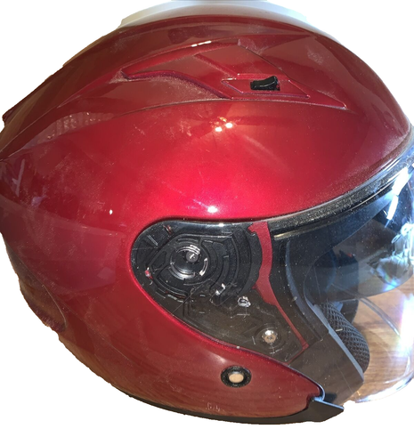 BILT Route Motorcycle Helmet | Size XL | Dark Red | Dual Visor | Gloss ...