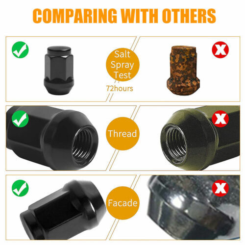 24PCS 12x1.5 Black Wheel Nuts For Ranger Triton Bravo BT50 Sunraysia ...