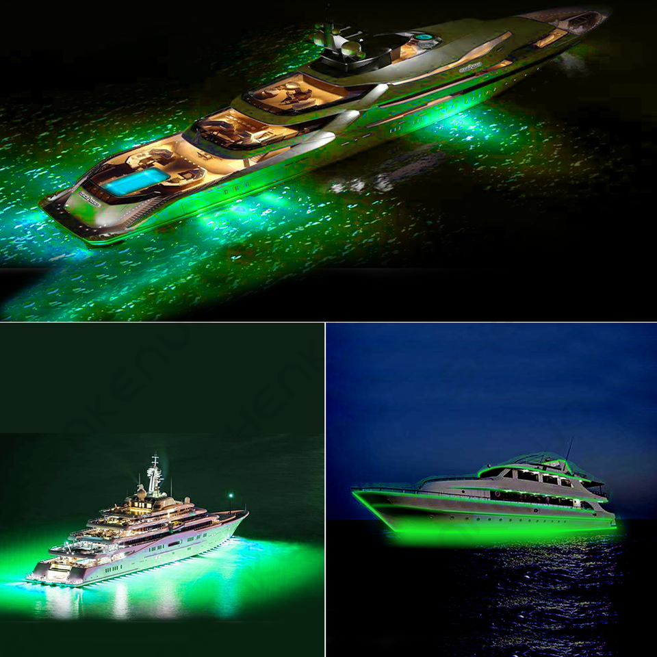16.4Ft LED Fishing Light Marine Bottom Light Yacht Lights Boat ...
