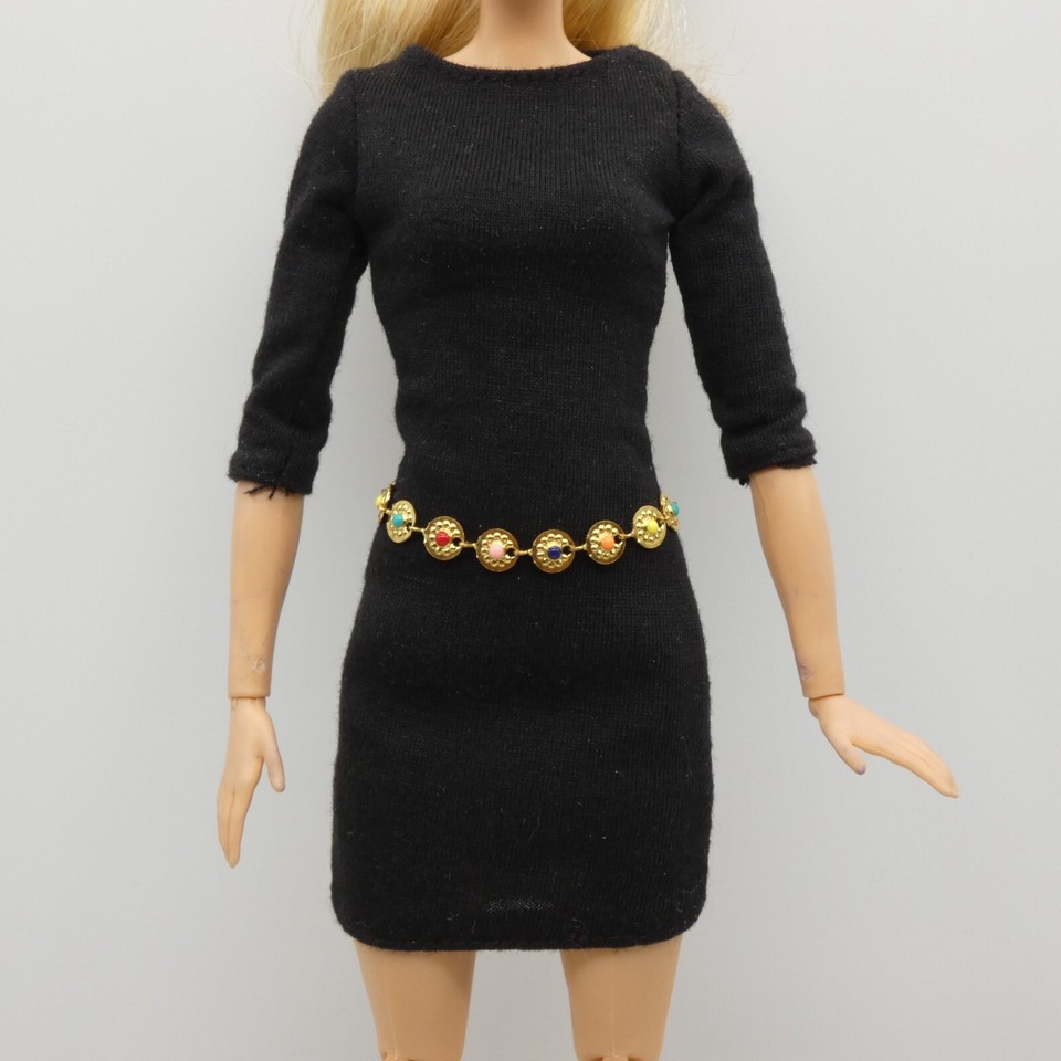 Barbie Doll Size Belt Gold Medallions Rainbow Fits Model Muse MTM ...