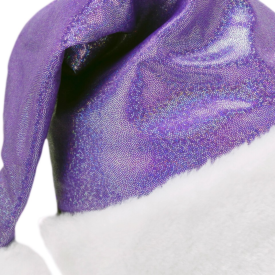 Sparkly Purple Santa Hat - Fun Child Kid Teen Adult Xmas Christmas ...