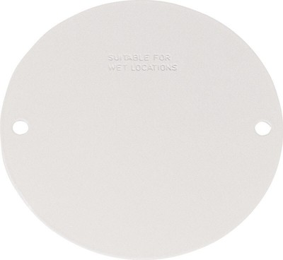 Sigma Electric 14241WH Steel White Weatherproof Round Blank Cover 4.14 ...