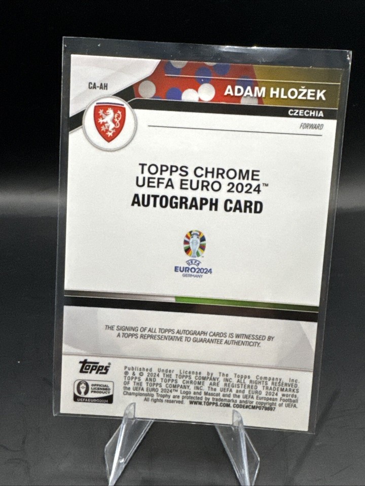 2024 Topps Chrome Euro UEFA #CA-AH Adam Hlozek - Czech Republic Silver ...
