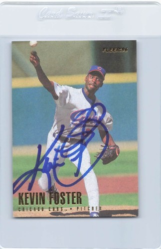 1996 Fleer #316 Kevin Foster Cubs Signed Auto *K1085 | eBay