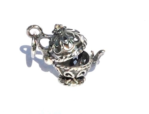 Sterling Silver Filigree Teapot Poison/Prayer Box Pendant | eBay