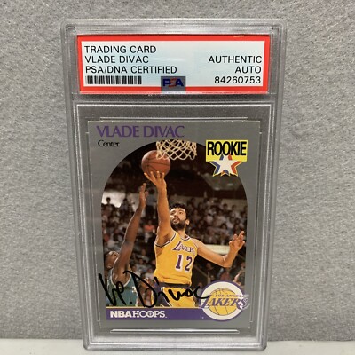 1990-91 Hoops Vlade Divac Rookie RC #154 PSA Certified Authentic ...