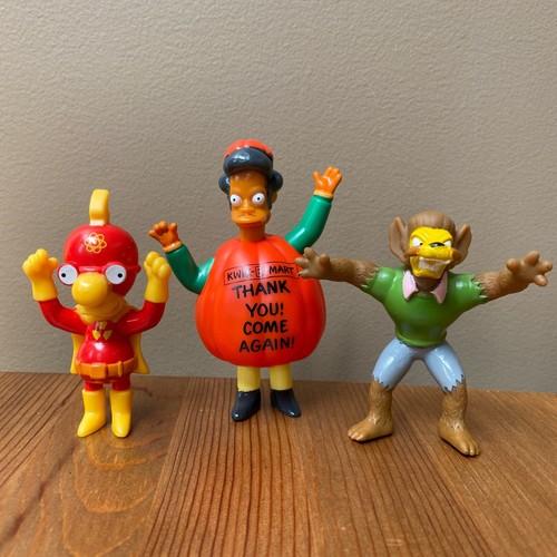 Burger King THE SIMPSONS Halloween Figure Lot ~ Apu, Ned Flanders ...