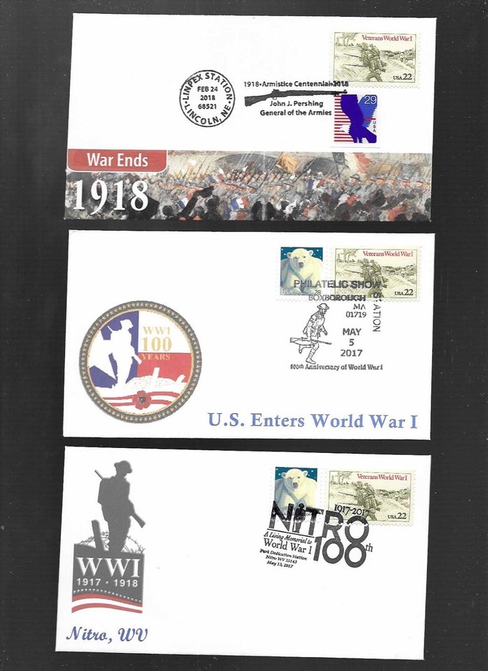 US EVENT COVERS WORLD WAR I 2017 COLLECTION LOT OF 21 | eBay