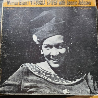 Victoria Spivey with Lonnie Johnson Woman Blues Bluesville BV 1054 MONO ...
