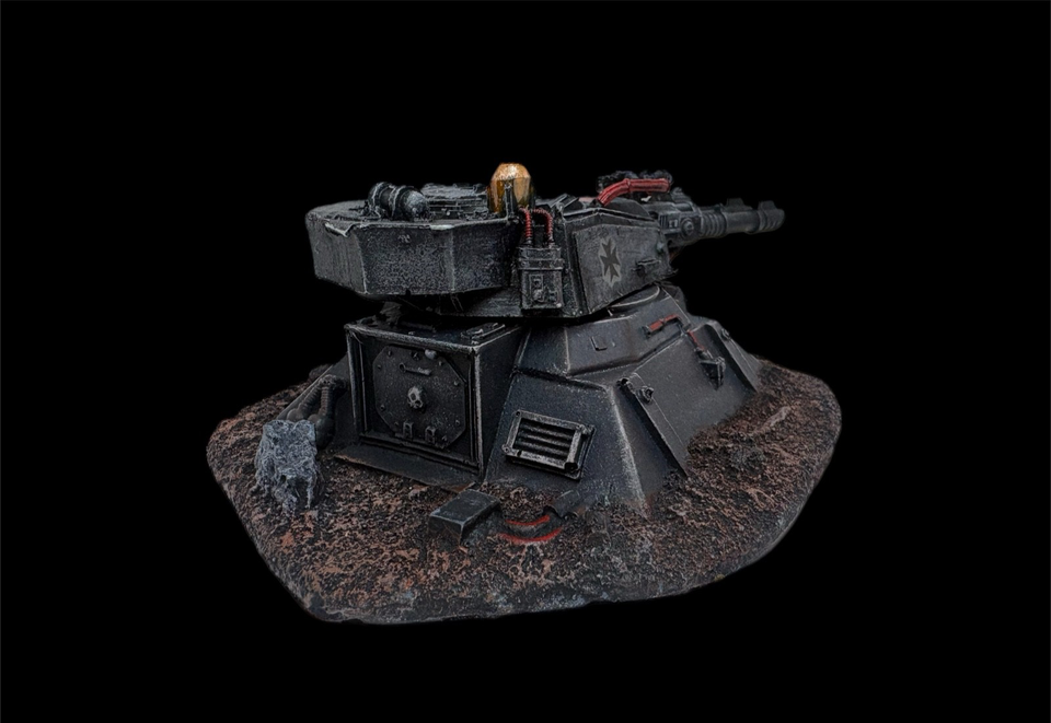 Pro painted warhammer 30k / 40k Army turret, Black Templar, Rare. | eBay