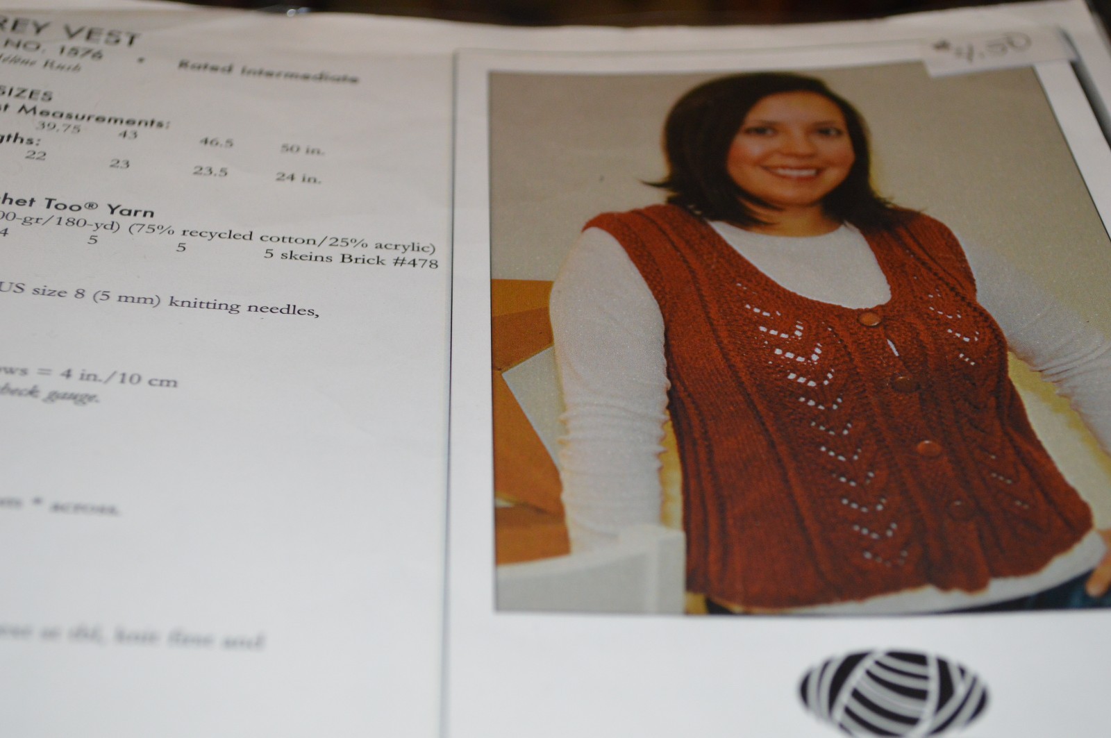Knit One Crochet Too Knitting Pattern Audrey Vest | eBay