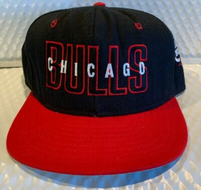 Rare Vintage 90's Chicago Bulls AJD Snapback Cap Hat Script Spell Out ...