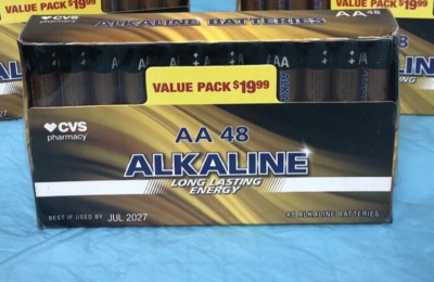 NEW CVS Alkaline Long Lasting Energy AA Batteries - AA48 | eBay