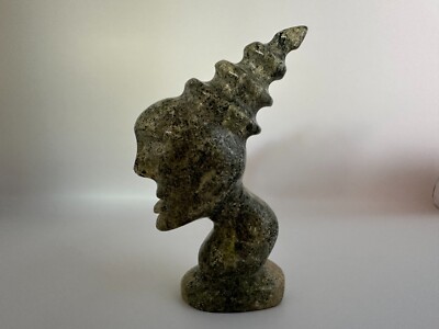 Authentic Inuit (Eskimo) Soapstone Carving HEAD SPIRIT - Turaq Ragee | eBay