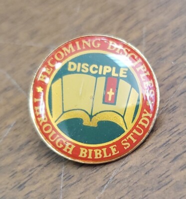6Lp Vtg Disciple Lapel Pin - Becoming Disciples Through Bible Study Pin ...