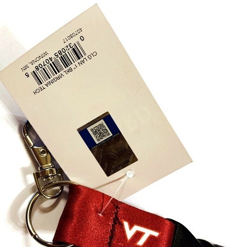 Virginia Tech Hokies NCAA Lanyard Clip Neck Tag Keychain for ID Keys ...