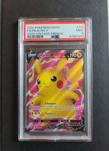 Carte Pokémon Pikachu V 170/185 - Voltage Éclatant - PSA 9 | eBay