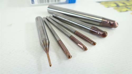 6 NEW SECO SOLID CARBIDE +HXT 2 FLUTE BALL NOSE END MILLS 1.2MM 3MM 6MM ...
