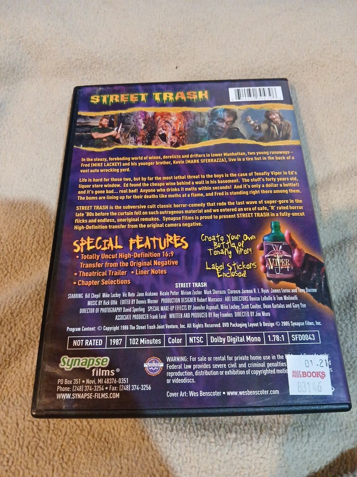 Street Trash (DVD, 1987) 654930304396 | eBay