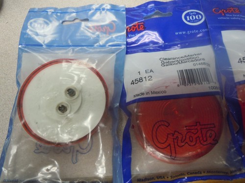 GROTE 45812 / 2 1/2" RED ROUND CLEARANCE MARKER LIGHT TRUCK - TRAILER ...